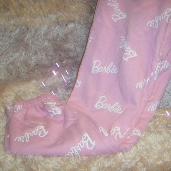 Barbie | Pants & Jumpsuits | Barbie Sweatpants Joggers Pink W All Over ...